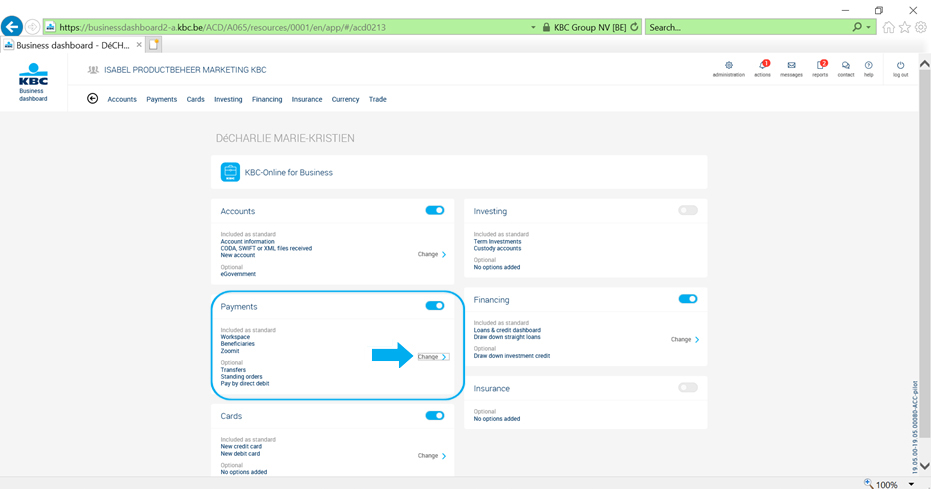 New options in the KBC Business Dashboard - Corporate Banking - KBC ...