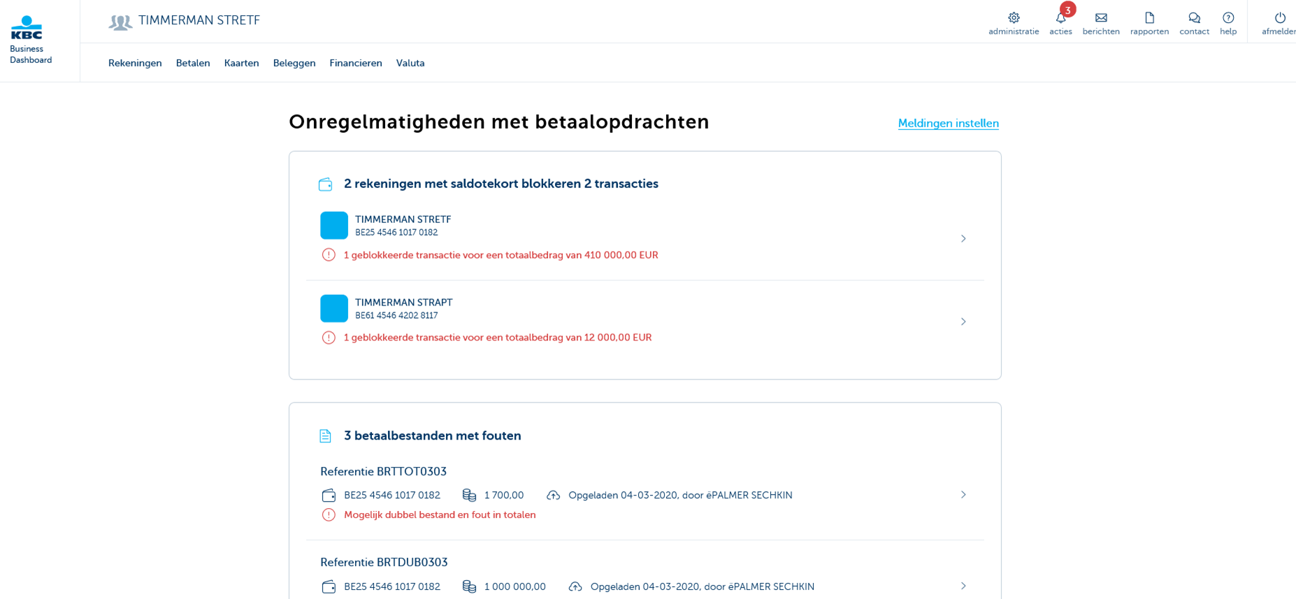 Nieuwe mogelijkheden in het KBC Business Dashboard - Corporate Banking ...
