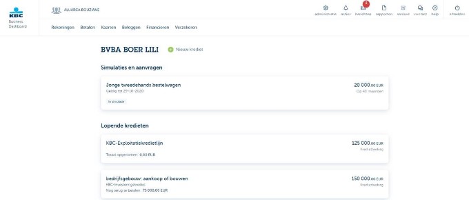 Nieuwe mogelijkheden in het KBC Business Dashboard - Corporate Banking ...